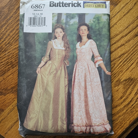 Simplicity | Office | Vintage Butterick Historical Dress Pattern Sizes ...